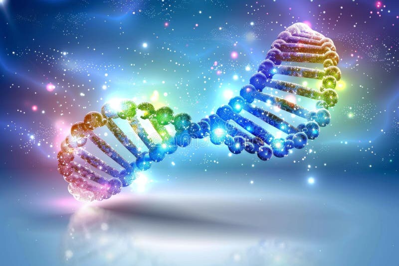 Rainbow Colored DNA Helix on a Bright Background, Symbolizing Diversity ...