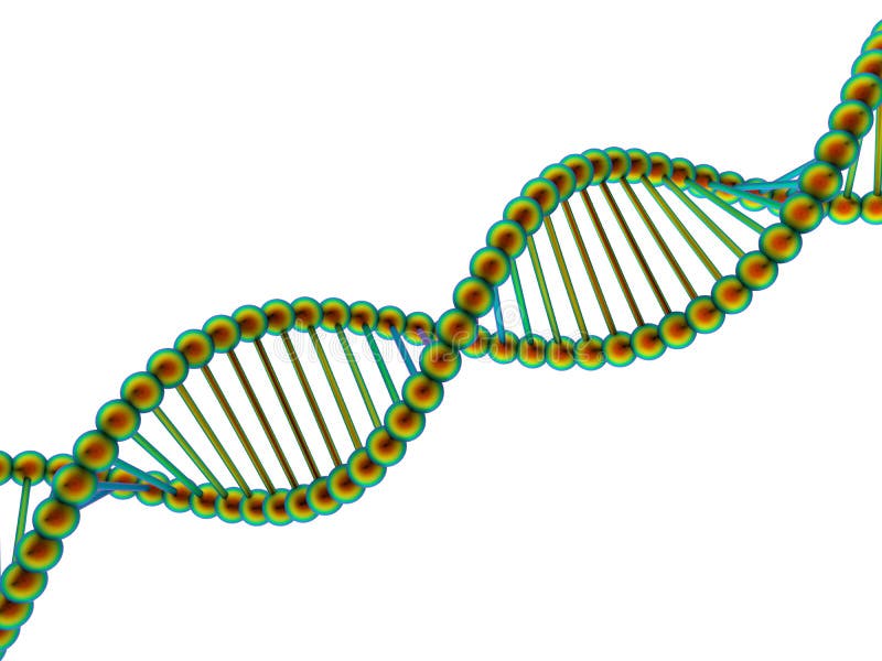 Rainbow colored DNA helix stock illustration. Illustration of helix ...