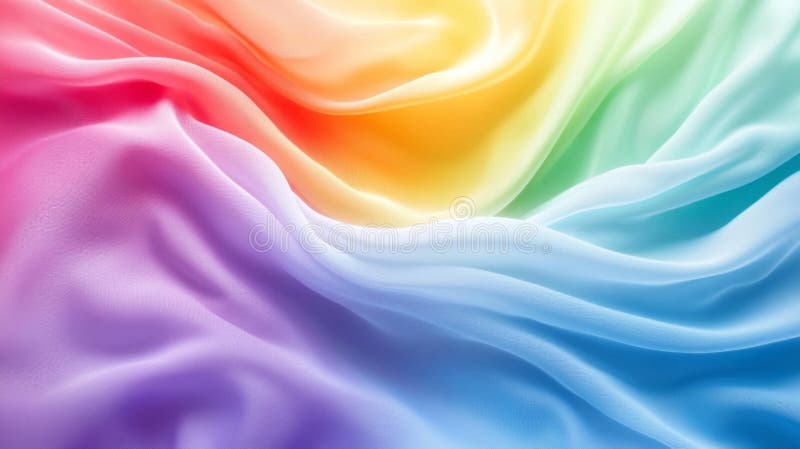 Rainbow Colored Draped Fabric Soft Texture Stock Illustration ...