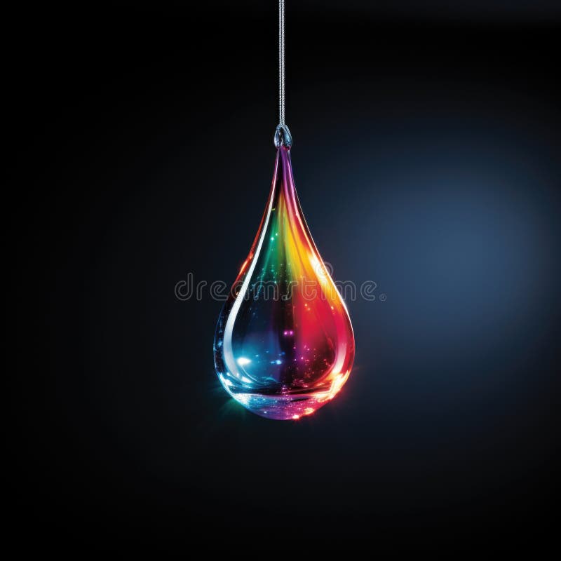 Rainbow String with Limpid Section Edge on Transparent Background Stock ...