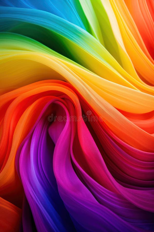 A rainbow colored fabric stock illustration. Illustration of generative ...