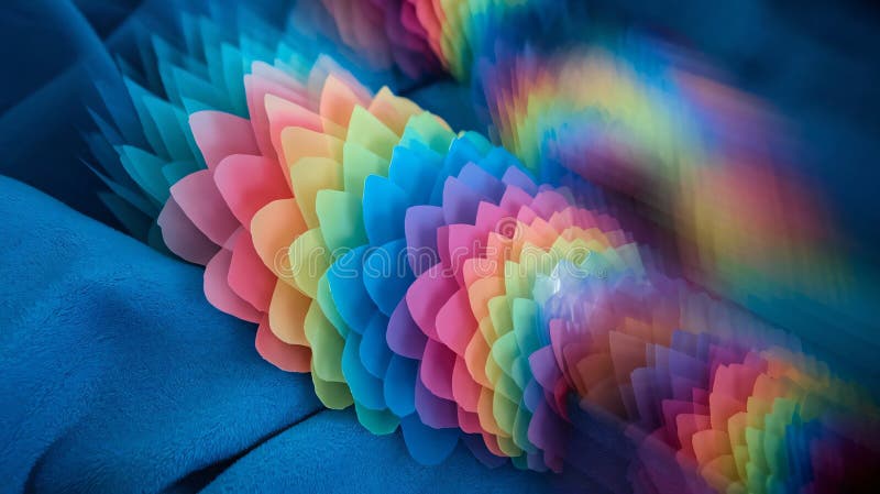 Rainbow Colored Fabric Petals Abstract Background High Quality Image ...