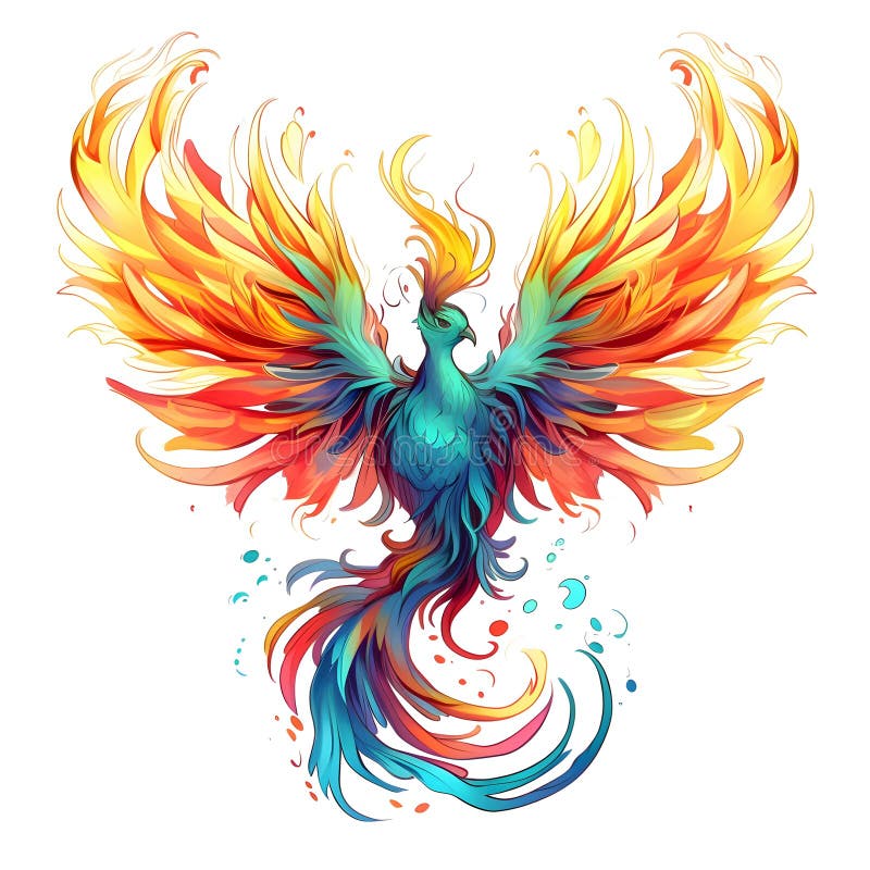 Phoenix Drawing In Color