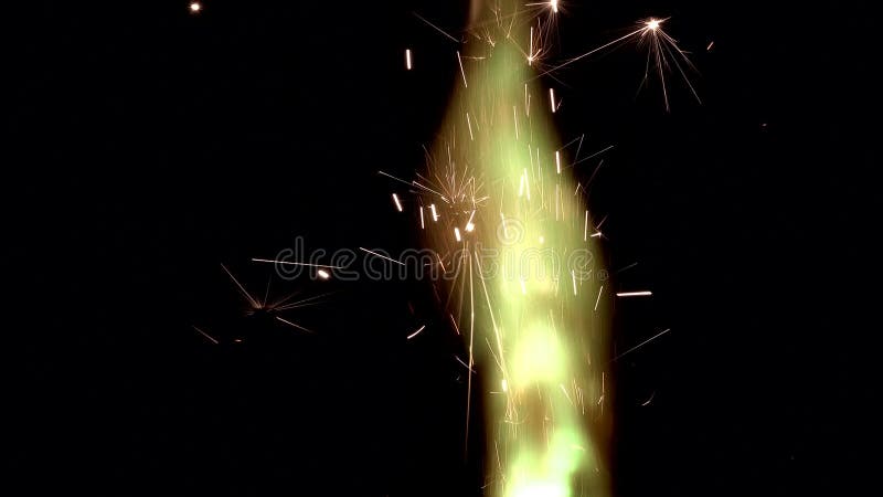 Rainbow Colored Fire Sparks on a Dark Background. Fire Sparks Animation ...