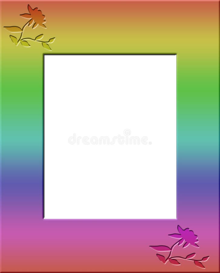Beautiful Rainbow Colored Border Stock Illustration - Illustration of ...
