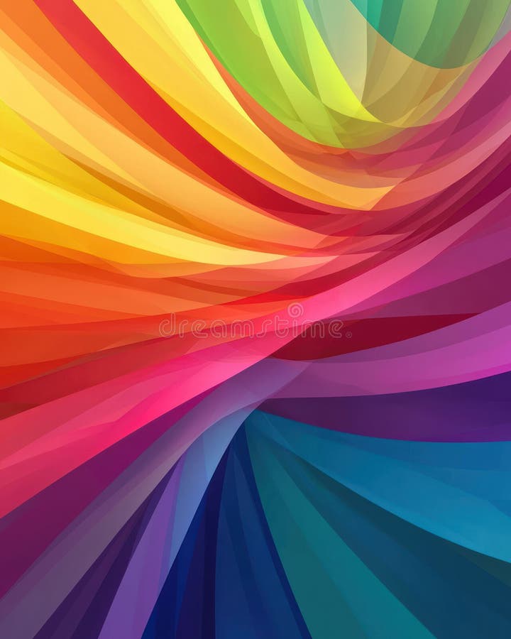 Rainbow Colored Geometric Patterns Merging Together Seamlessly ...