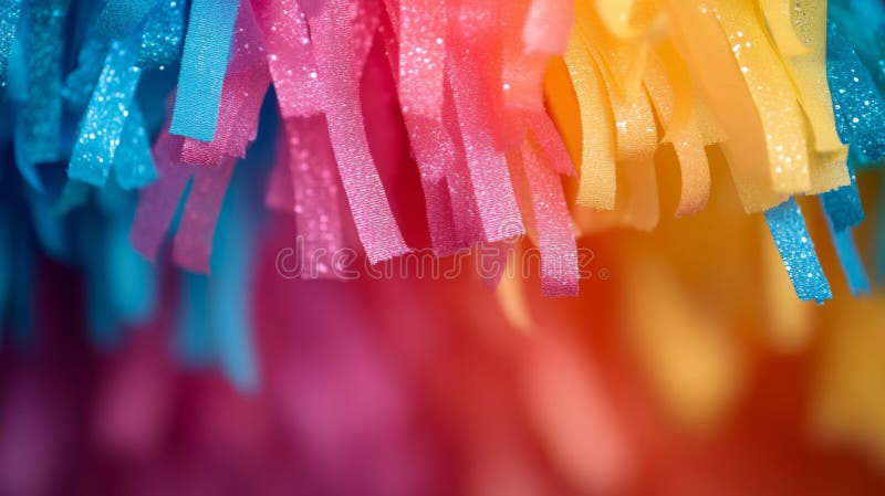 Rainbow Colored Glitter Fringe Texture Background Stock Illustration ...