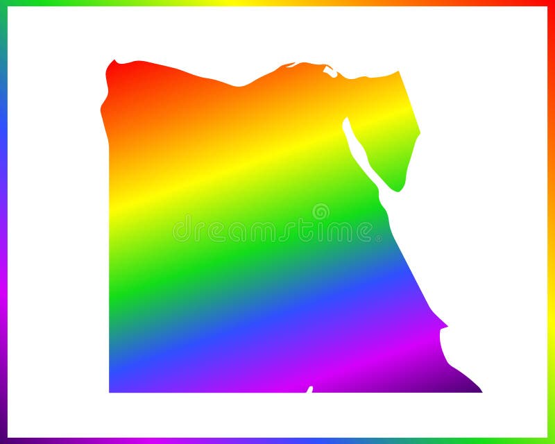 Egypt rainbow vector map stock vector. Illustration of vector - 278213992