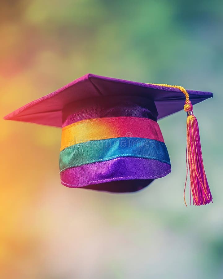 Rainbow Colored Graduation Cap Symbolizes Pride and Progress in Rights ...