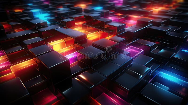 Rainbow-Colored Labyrinth Design - Abstract Background Stock ...
