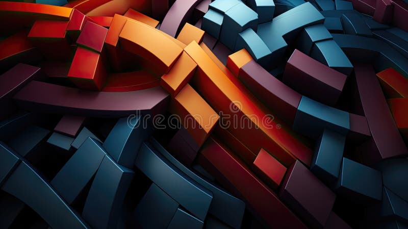 Rainbow-Colored Labyrinth Design - Abstract Background Stock ...
