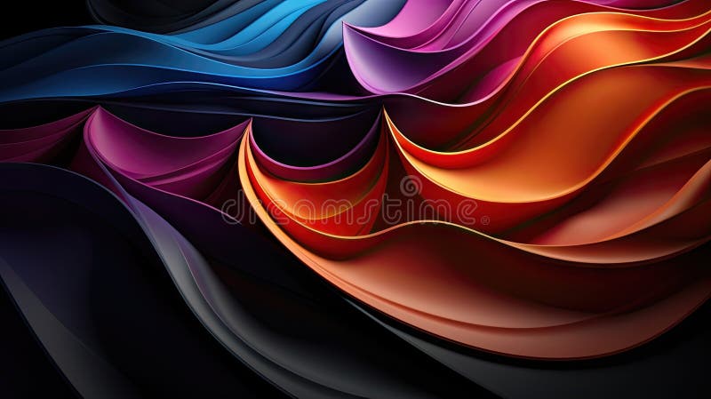 Rainbow-Colored Labyrinth Design - Abstract Background Stock ...
