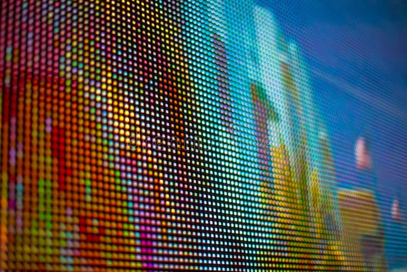 Bright Rainbow Smd LED Screen Stock Image - Image of technology ...