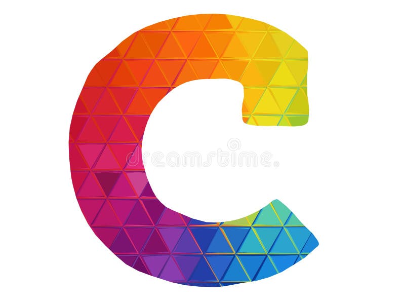 Rainbow Colored Paint Letter I Logo Icon Stock Illustration ...
