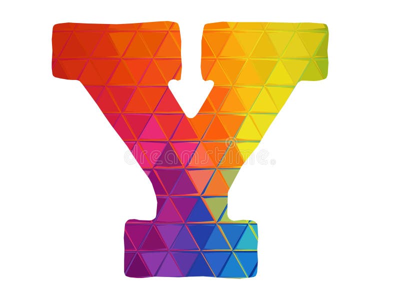 Rainbow Colored Letter Y Logo Icon Stock Illustration - Illustration of ...