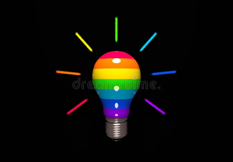 3D render lgbt Rainbow stock vector. Illustration of spectrum - 289665484