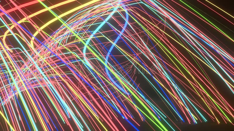 Rainbow -colored Light -fledged Neon -signed Neon Sign Abstract ...