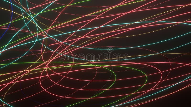 Rainbow -colored Luminous Line -emitting Line Abstract, Dramatic ...