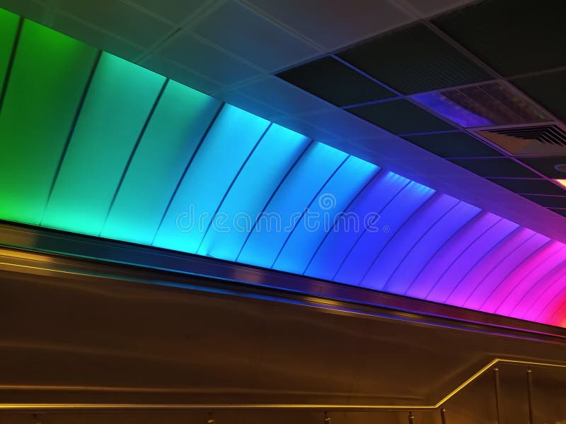 Rainbow Colored Metro Station, Colorful Stock Photo - Image of rights ...