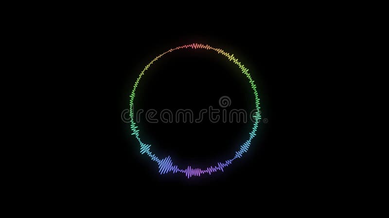 Digital Audio Spectrum Sound Wave Effect Stock Footage - Video of ...