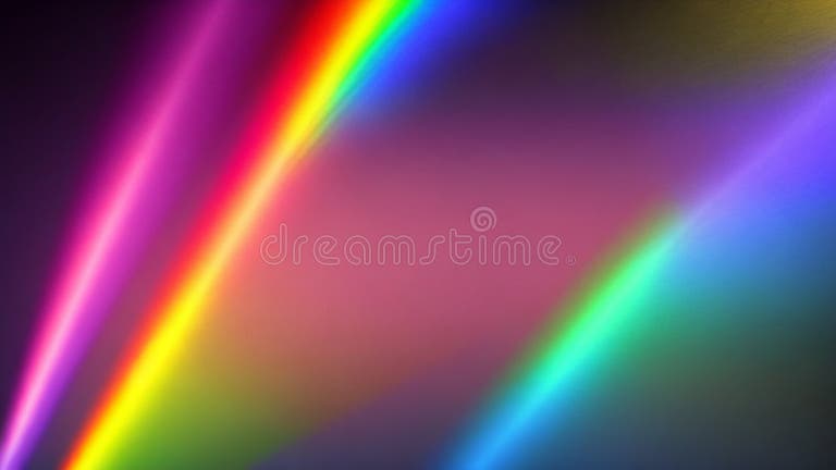 Rainbow Colored Neon Beam, Hope Concept Like a Vivid Brushstroke ...