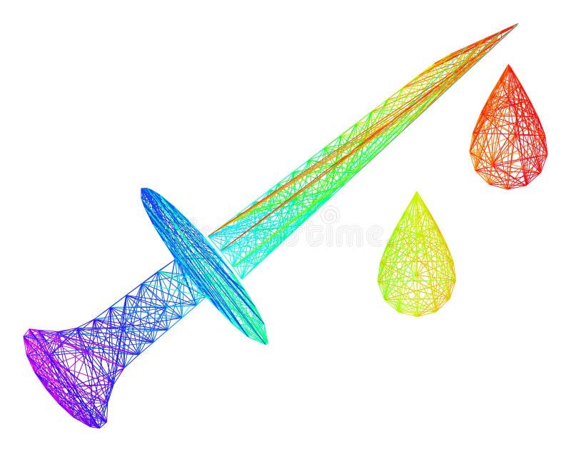 Multicolored Net Blood Sword Stock Vector - Illustration of danger ...