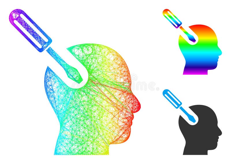 Spectral Linear Gradient Brain Tool Icon Stock Vector - Illustration of ...