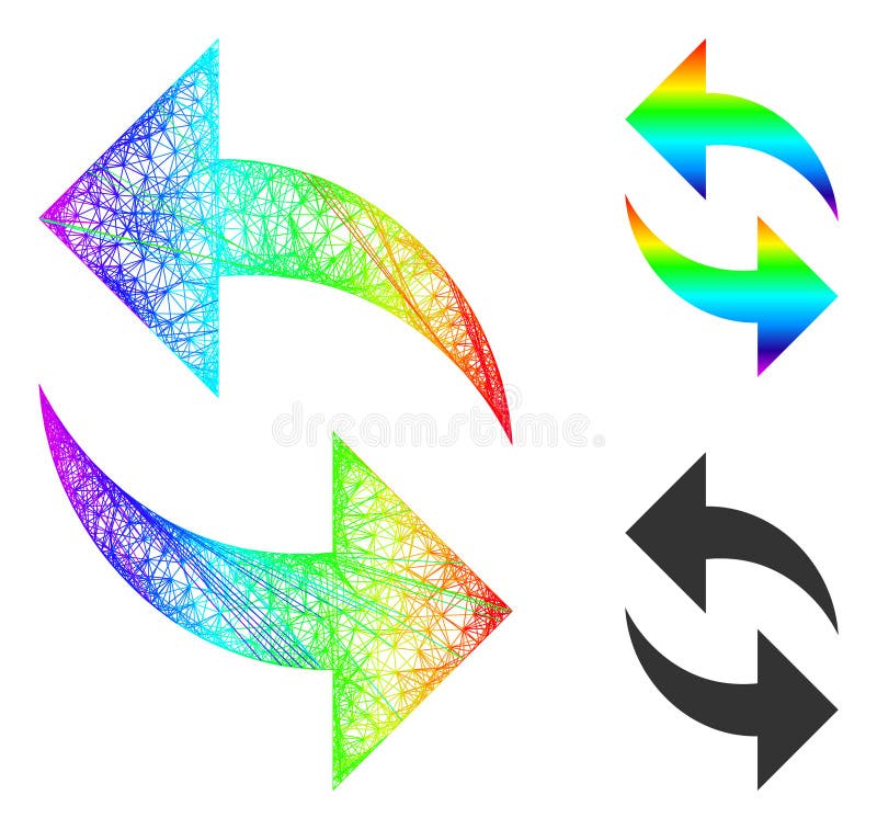 Rainbow Network Gradient Refresh Icon Stock Vector - Illustration of ...