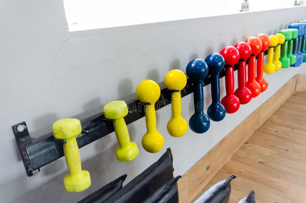 A Rainbow Colored Object Wall is Arranged in a Row of Different Colors ...