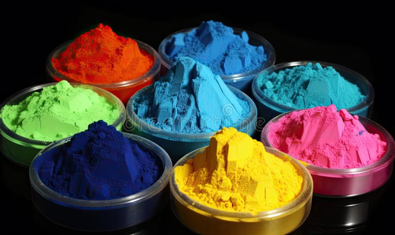 Rainbow-colored Paint Powder Created Stunning Visual Display Creating ...