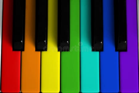 Rainbow colored piano stock image. Image of concept, colourful - 13157551
