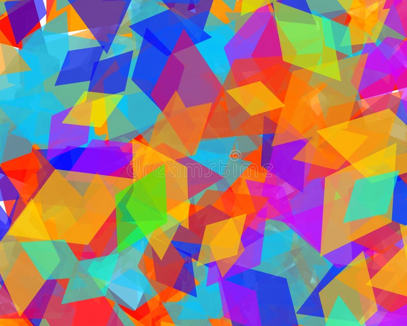 Rainbow Colored Polygon or Triangles Pattern Background Stock ...