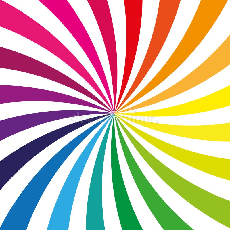 Rainbow colored rays stock vector. Illustration of beam - 220698906