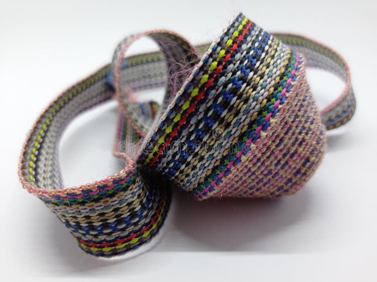 Rainbow Colored Rope on a White Background Stock Photo - Image of ...