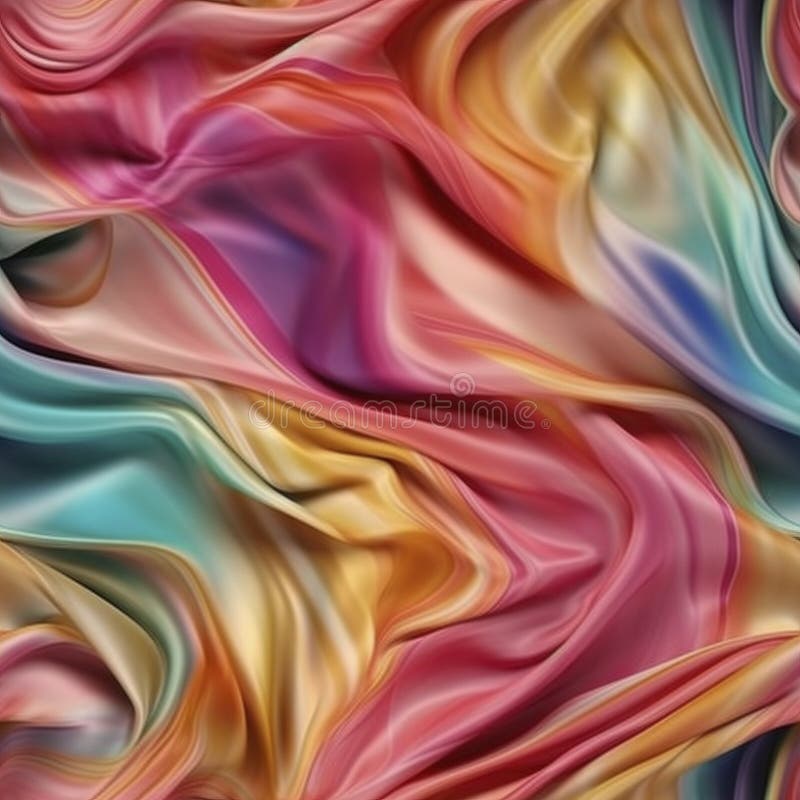 Rainbow Colored Silk Satin Seamless Pattern, Created with Generative AI ...