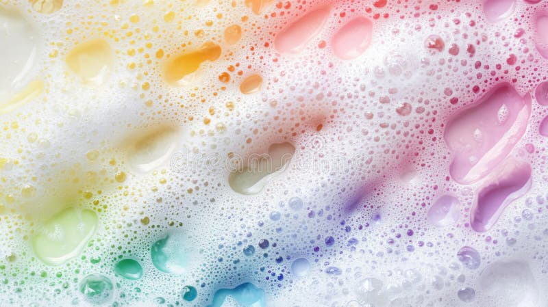 Rainbow Colored Soap Suds Bubbles Foam Texture Stock Illustration ...