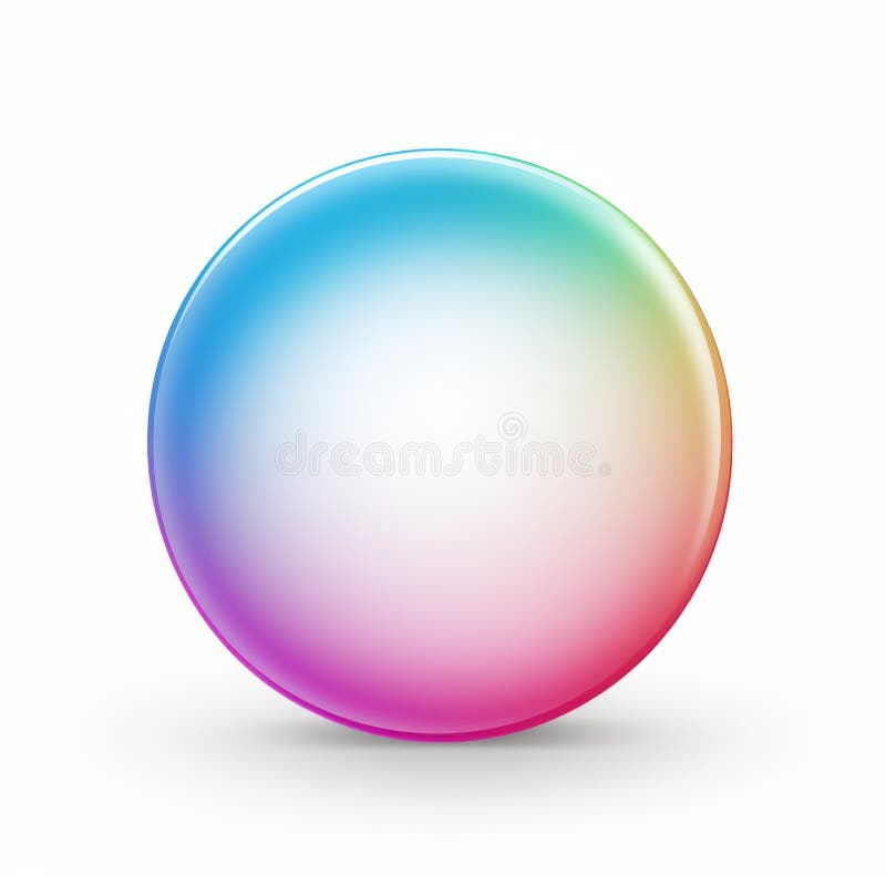 Colored Sphere with Plasma Light Energy Stock Illustration ...
