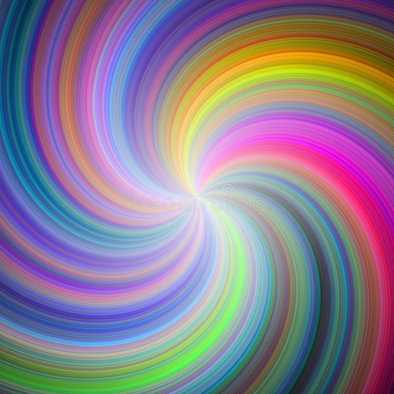 Rainbow Colored Spiral Design. Swirl Background Stock Illustration ...