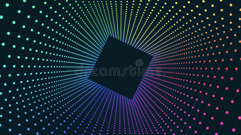 A Rainbow Colored Square with a Square in the Middle Stock Footage ...