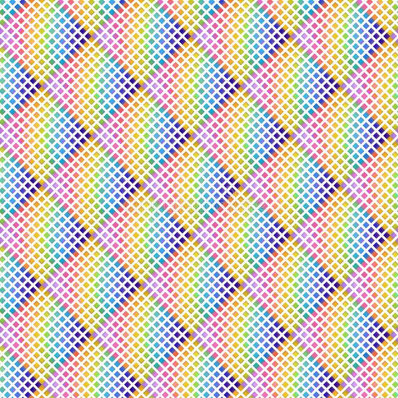Rainbow Colored Random Squares Over Black Background in a Repeating ...
