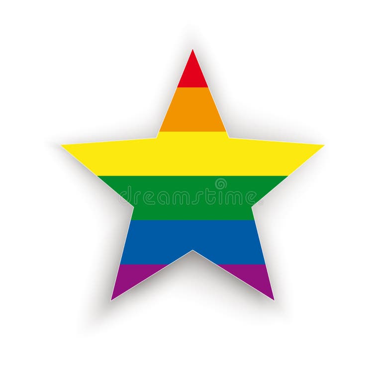 Rainbow Colored Star Shadows Stock Vector - Illustration of colorful ...