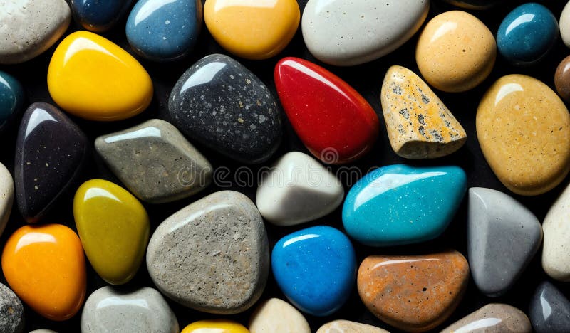 Rainbow Colored Stones stock illustration. Illustration of pattern ...