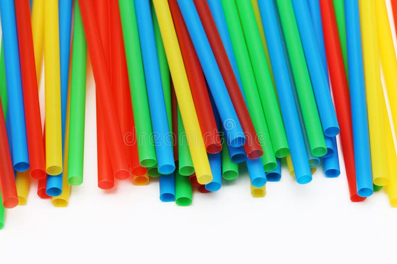 Rainbow Colored Straws 2 stock image. Image of yellow - 42386347