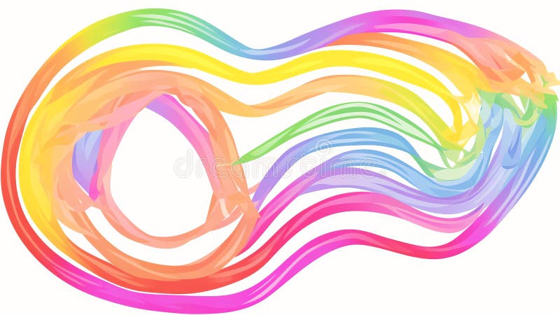 A Rainbow Colored Swirl stock illustration. Illustration of colours ...