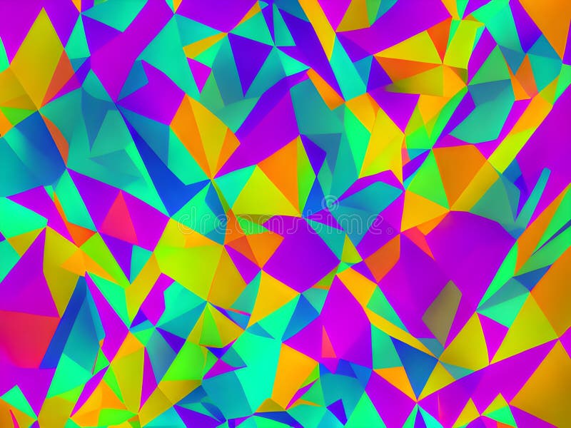Rainbow Colored Triangle Background, Generative AI Illustration Stock ...