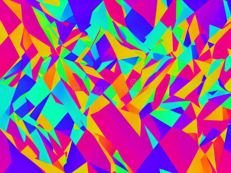 Rainbow Colored Triangle Background, Generative AI Illustration Stock ...