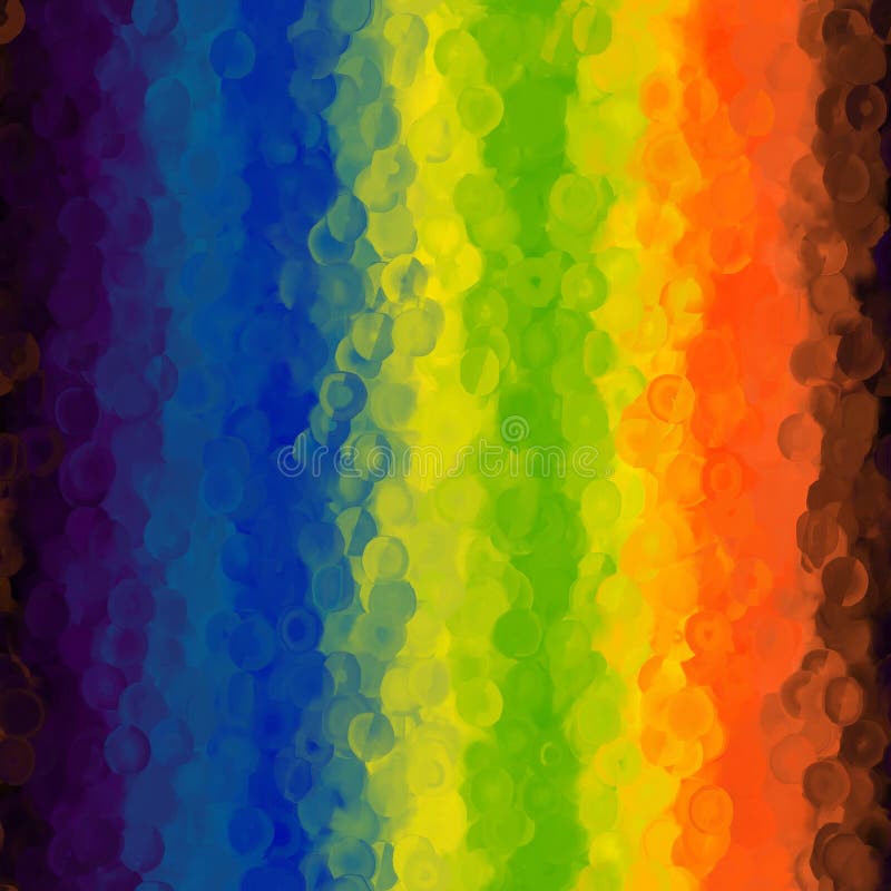 Rainbow Colored Vertical Gradient with Surface Distortion, Oval Shapes ...