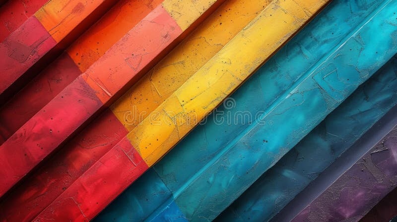 Rainbow Colored Wall with Multiple Colors Stock Image - Image of ...