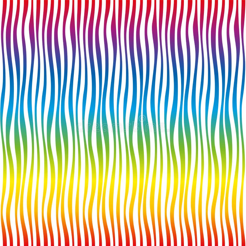 Rainbow Colored Wave Pattern White Background Stock Vector ...