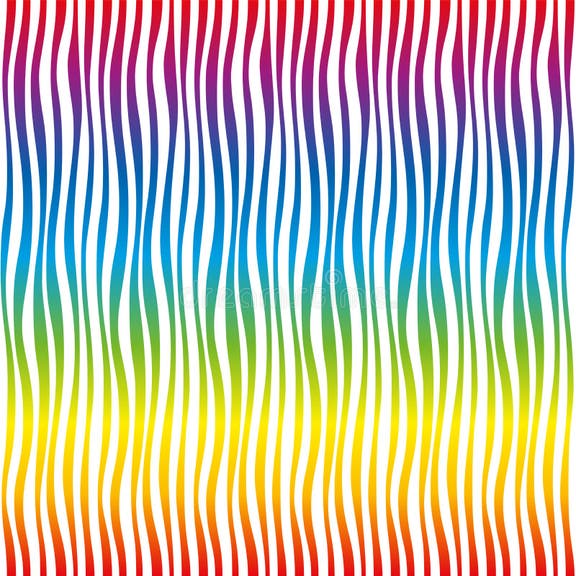 Rainbow Colored Wave Pattern White Background Stock Vector ...
